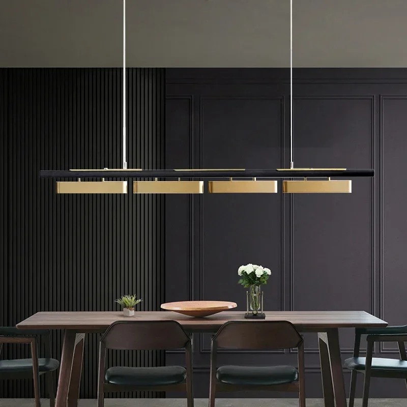 Modern Minimalist Strip Led Pendant Lights Long for Table Living Dining ...