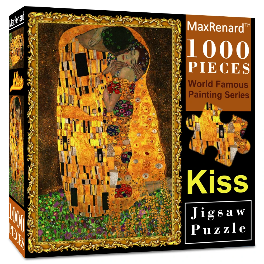 MaxRend-Jigsaw-Puzzle-1000-Pieces-for-Adult-Fine-Artwork-Klimt-The-Kiss ...
