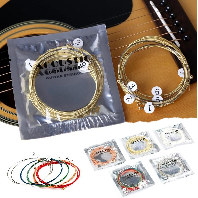 6pcs-set-Universal-Acoustic-Guitar-String-Brass-Steel-Core-Strings-for ...