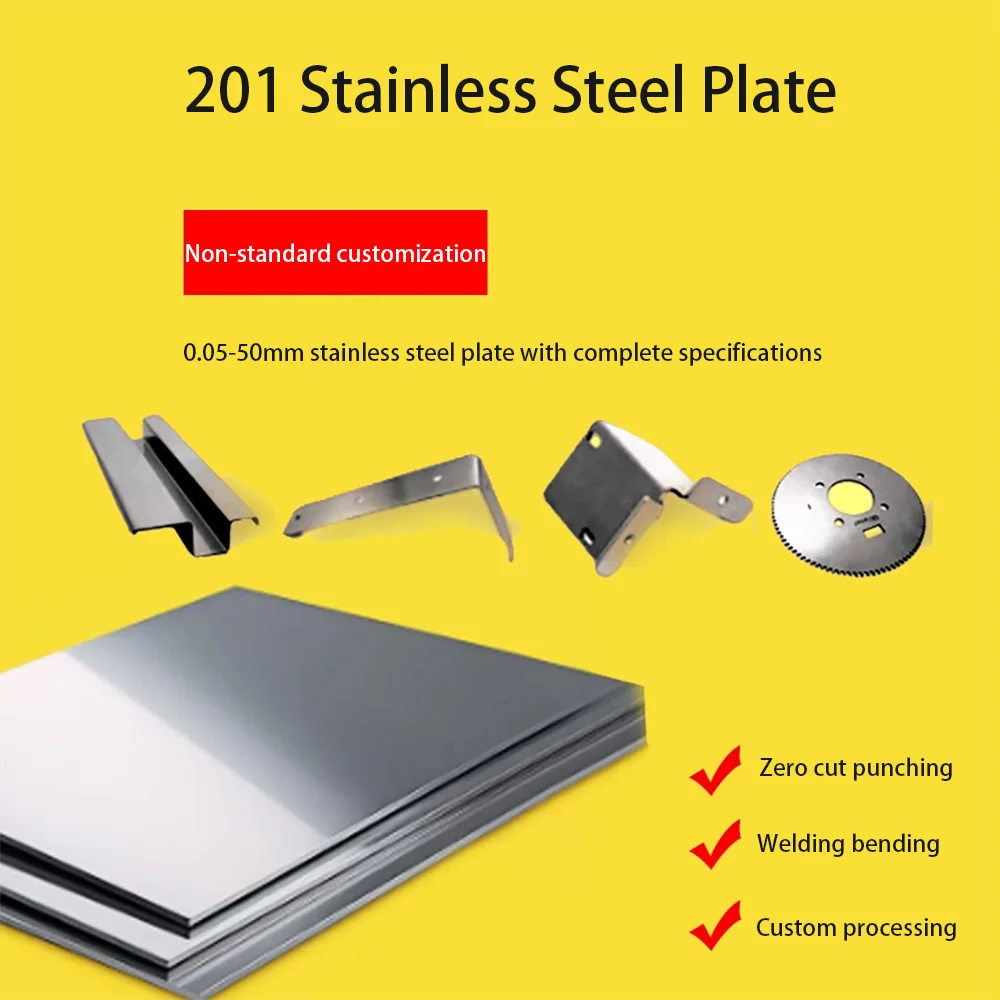 Thickness 2mm 201 Stainless Steel Square Plate Sheet 50x50 100x50 ...