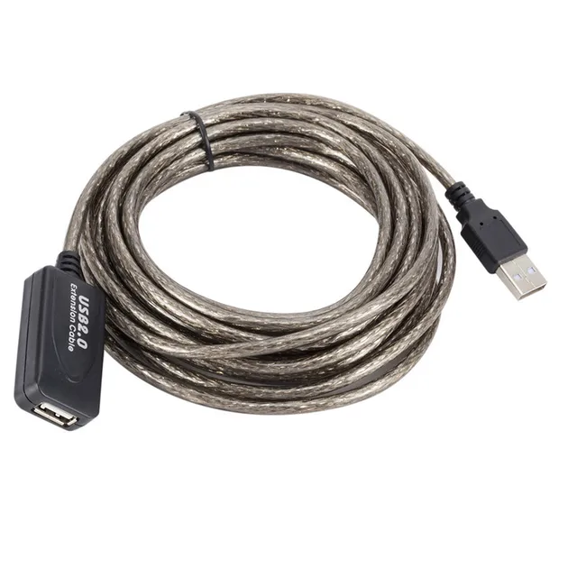 Cable de extensión USB 2,0, repetidor activo de alta velocidad, macho a ...