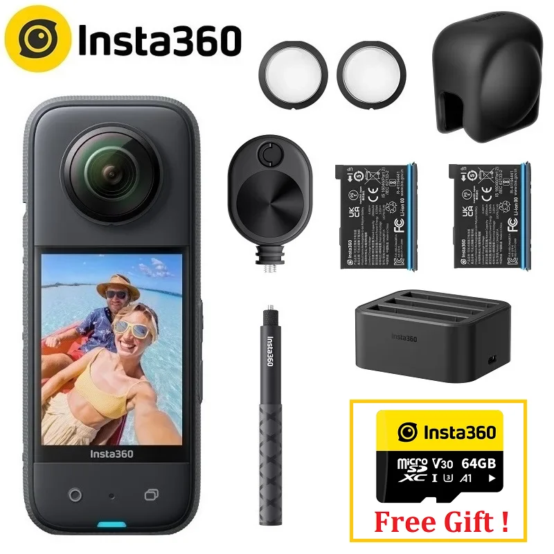 Insta360-X3-Action-Camera-1800mAh-Battery-5-7K-Video-10M-Waterproof ...