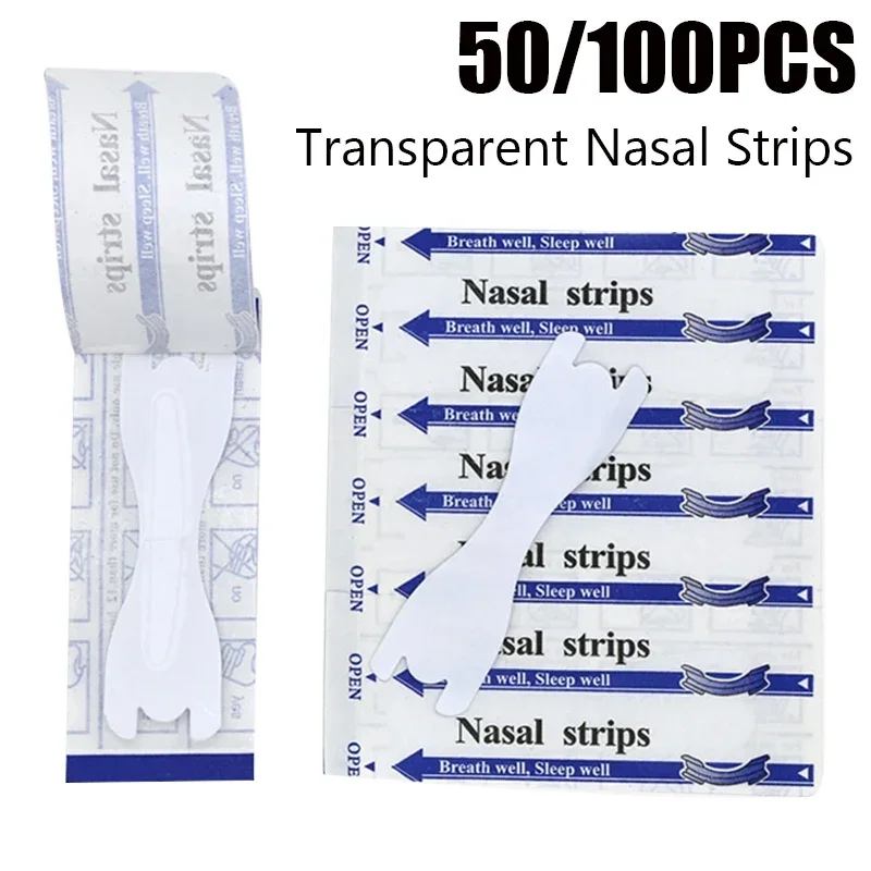 50-100pcs-Transparent-Nasal-Strips-Anti-Snoring-Sticker-Better-Nose ...