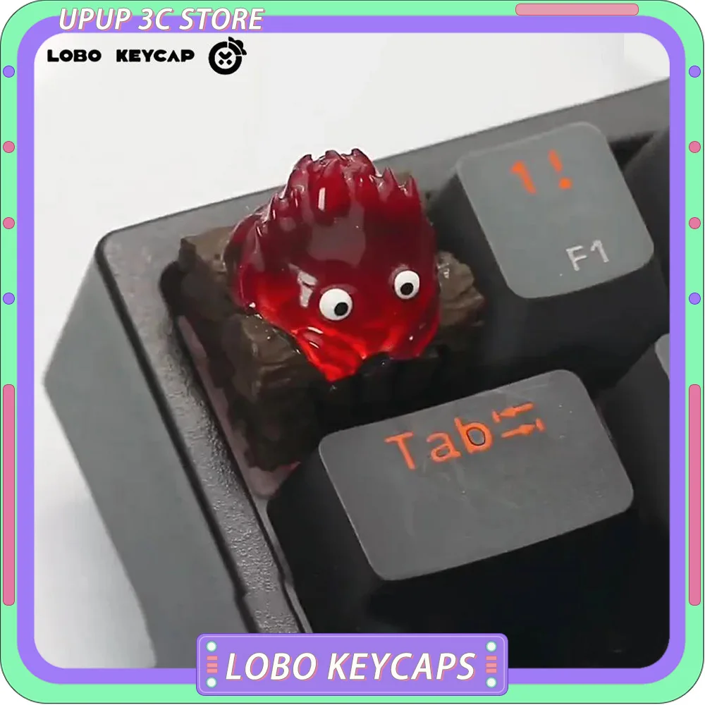 Calcifer-Mechanical-Keyboard-Keycaps-Customized-Kawaii-Keycap-Original ...