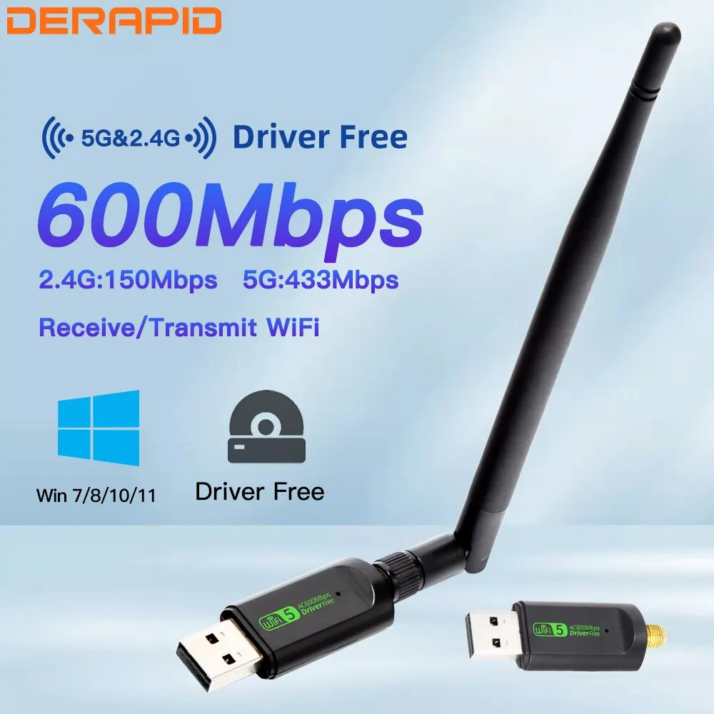 Dual-Band-AC600-USB-WiFi-Adapter-2-4Ghz-5Ghz-Wireless-Dongle-802-11AC ...