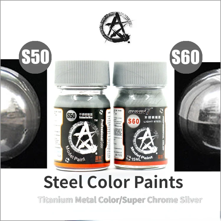 SUNIN7 S50/S60 15ml Super Professional Steel Color Oil Paint Plastic ...
