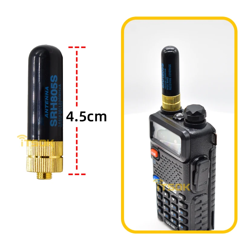 High Gain Dual Band Antenna Uhf+vhf Srh805s Sma Female Antenna 1pc Mini Short Antenna For ...