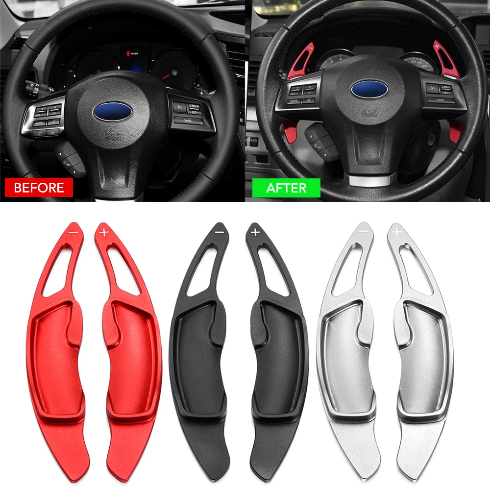 2pcs-Aluminum-Steering-Wheel-Shift-Paddle-Shifter-Extension-for-Subaru ...