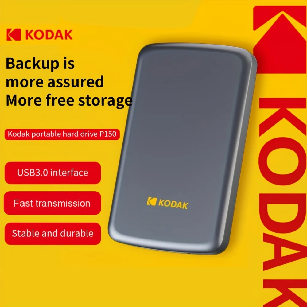 KODAK, P150, Portable HDD mechanical mobile disk, 500GB/1TB, portable ...