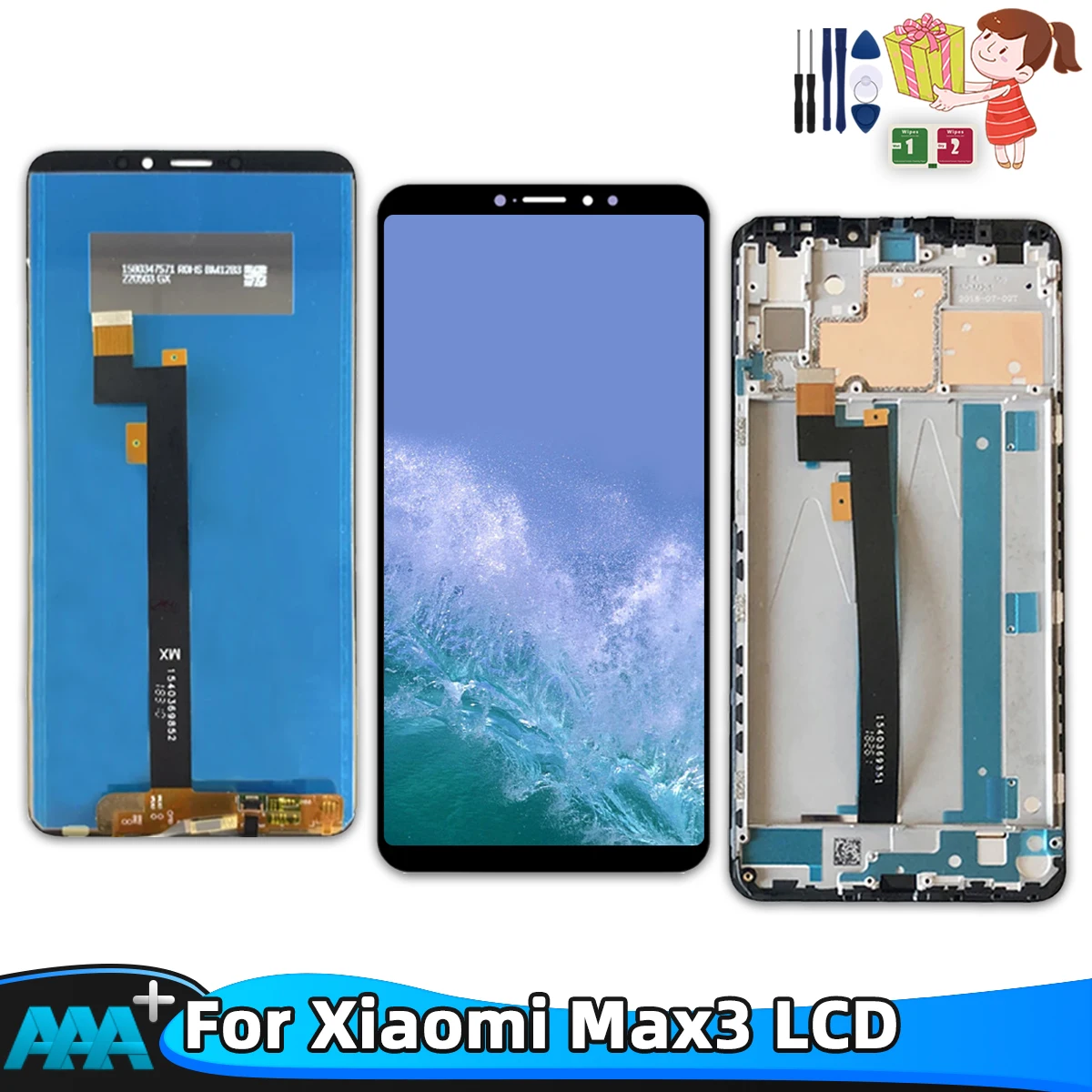 6-91-Super-AMOLED-LCD-For-Xiaomi-Max-3-LCD-Display-With-Touch-Screen ...