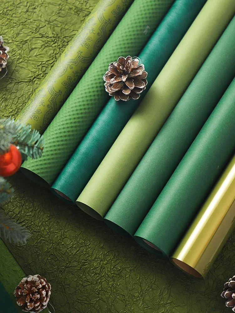 Green-Series-Flower-Wrapping-Paper-DIY-Handmade-Decorative-Material-for ...