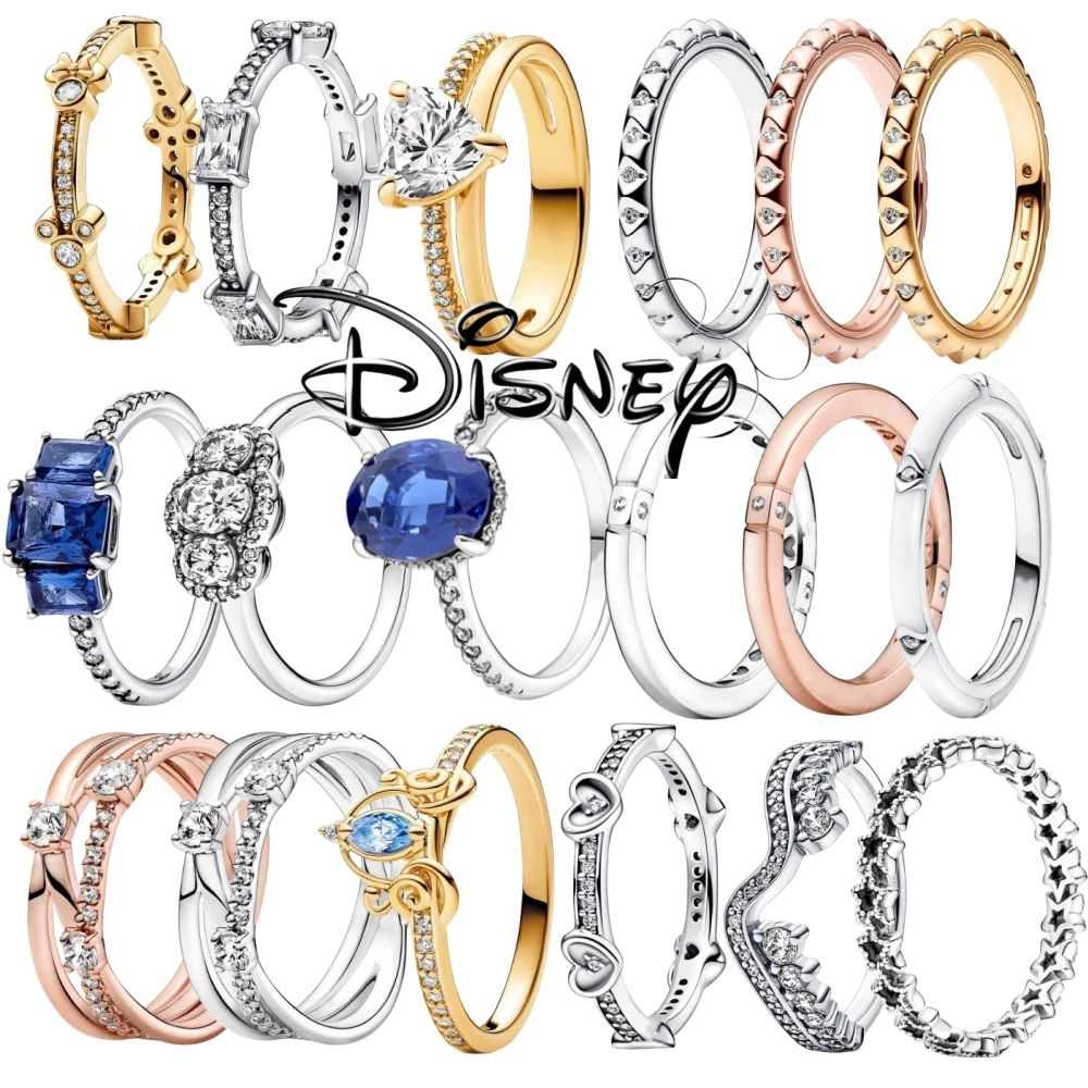 New-Disney-Silver-Plated-925-Ring-Disney-Mickey-Minnie-Princess ...