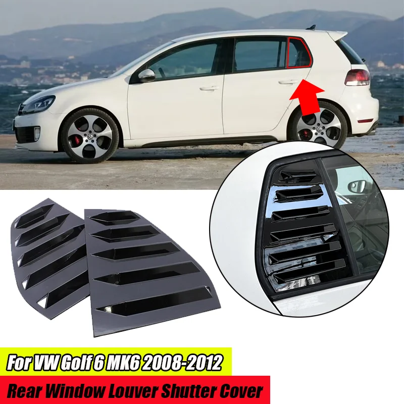 For VW Volkswagen Accessories Golf 6 Mk6 2008-2012 Rear Window Louver ...