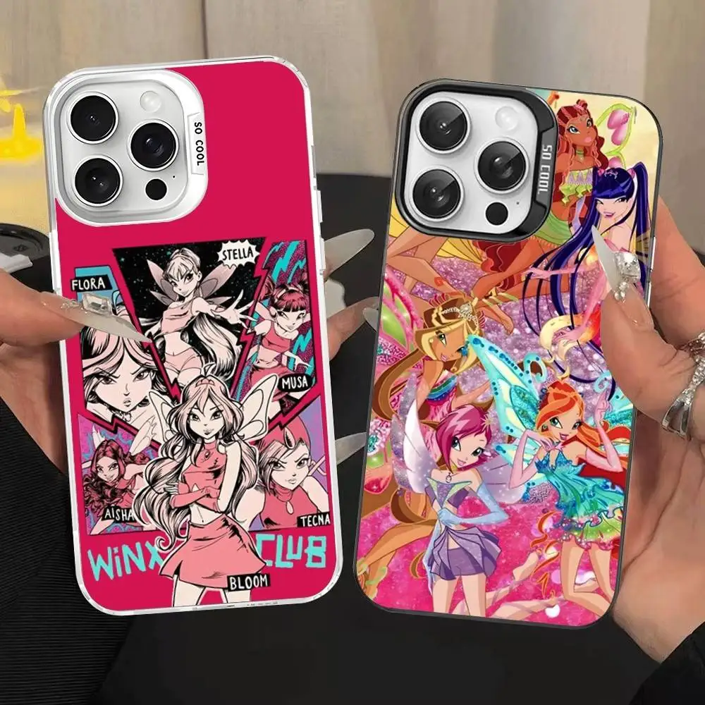 Película clásica Anime W-winx-X funda de teléfono para IPhone 16 15 14 ...