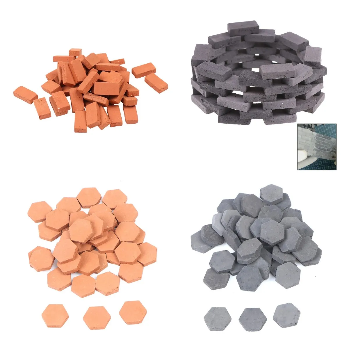 40-50-70PCS-Sand-Table-Simulation-Brick-DIY-Building-Scenery-Portable ...