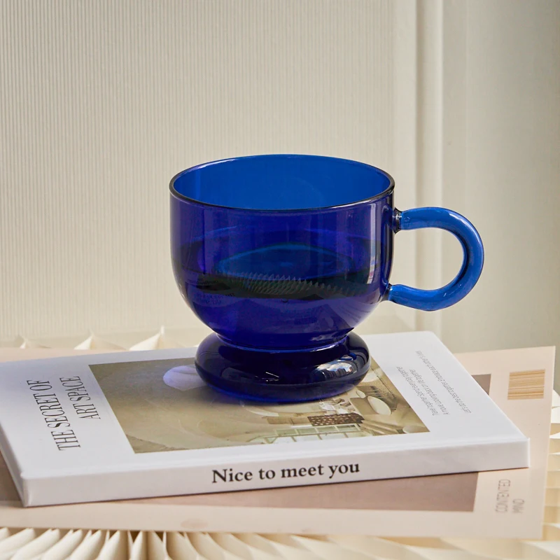 Blue Glass Coffee Cups