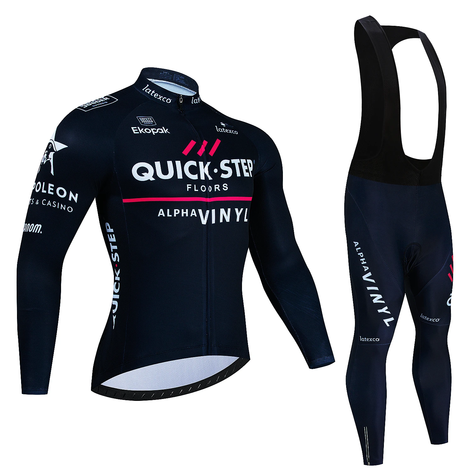 Quick·step Cycling Jerseys Sets Autumn Riding Long Sleeves Cycling Bib ...