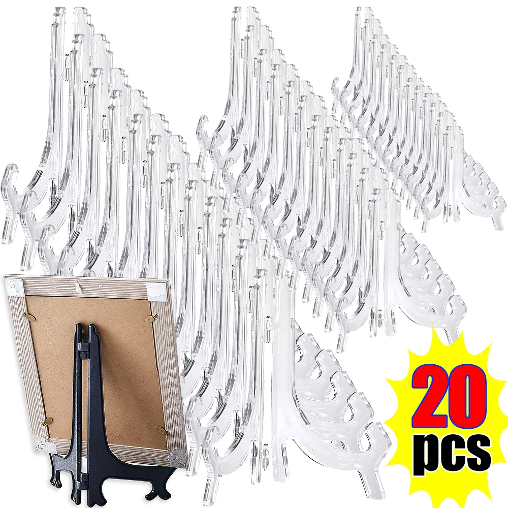 Clear-Plastic-Acrylic-Easels-Table-Top-Plate-Holder-Dish-Bowl-Racks ...
