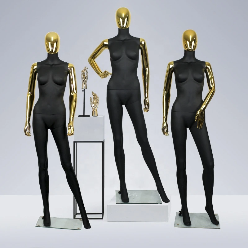 Maniquí de cuerpo completo para mujer, maniquí femenino de color negro ...