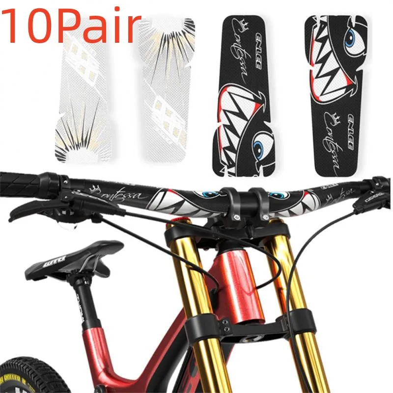 10 Pair Bike Handle Protection Stickers 3D Shark 15g Ultra light ...