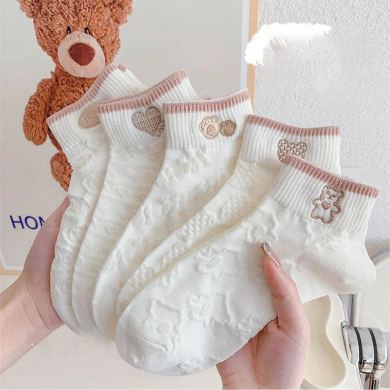 5pair/Cute Summer Women Short Socks Boat Chaussette Femme Cotton Ankle ...