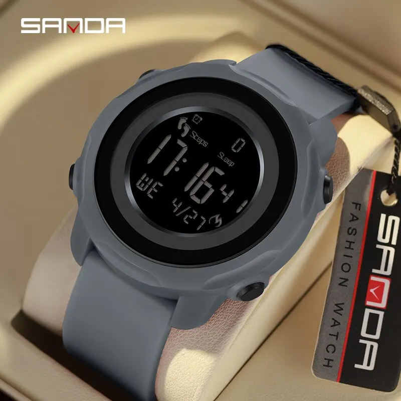 SANDA-reloj-deportivo-para-hombre-cron-grafo-Digital-con-pantalla-LED-resistente-al-agua-hasta ...
