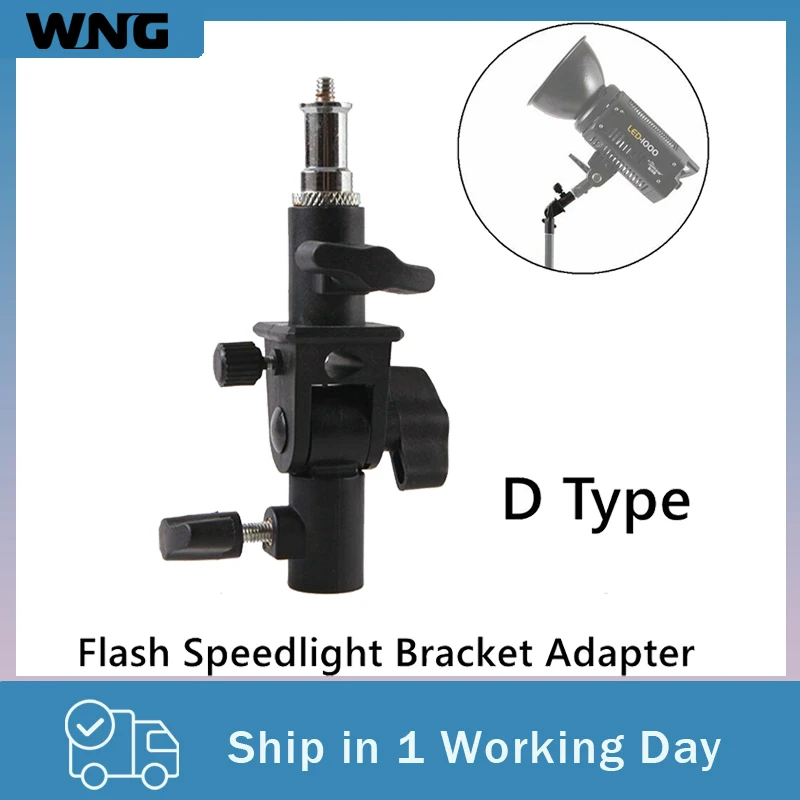 D Type Flash Speedlight Stand Bracket Shoe Mount Adapter with Umbrella ...