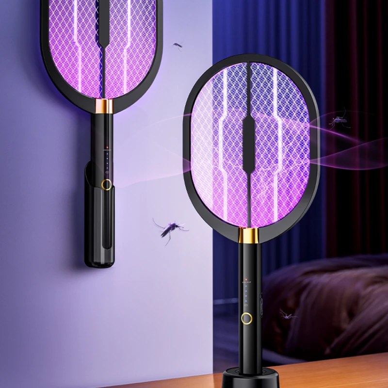 Electric-mosquito-swatter-rechargeable-household-power-swatting-two-in ...