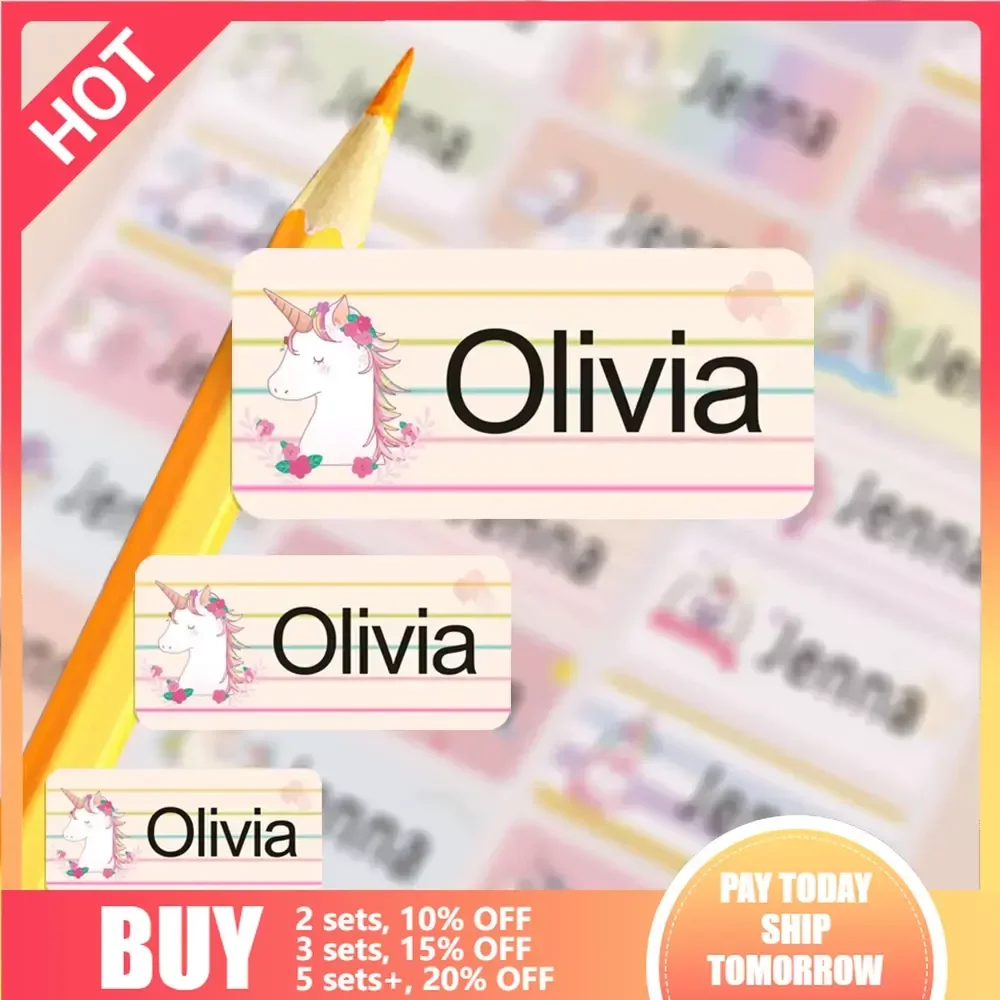 Multi-Size-Name-Sticker-Personlized-First-Name-Waterproof-Tag-Custom ...
