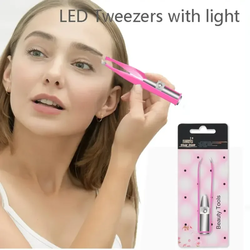 Pinzas-LED-de-acero-inoxidable-para-cejas-herramienta-port-til-de ...