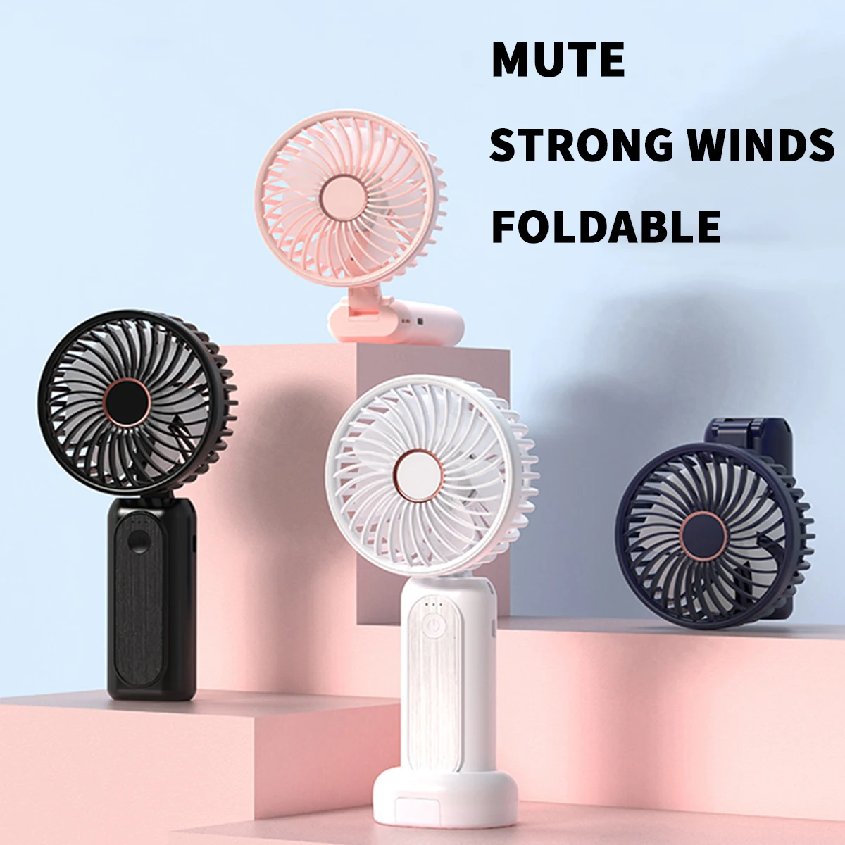 Handheld-Mini-Fan-Portable-Neck-Rechargeable-USB-Fan-Desktop-Folding ...