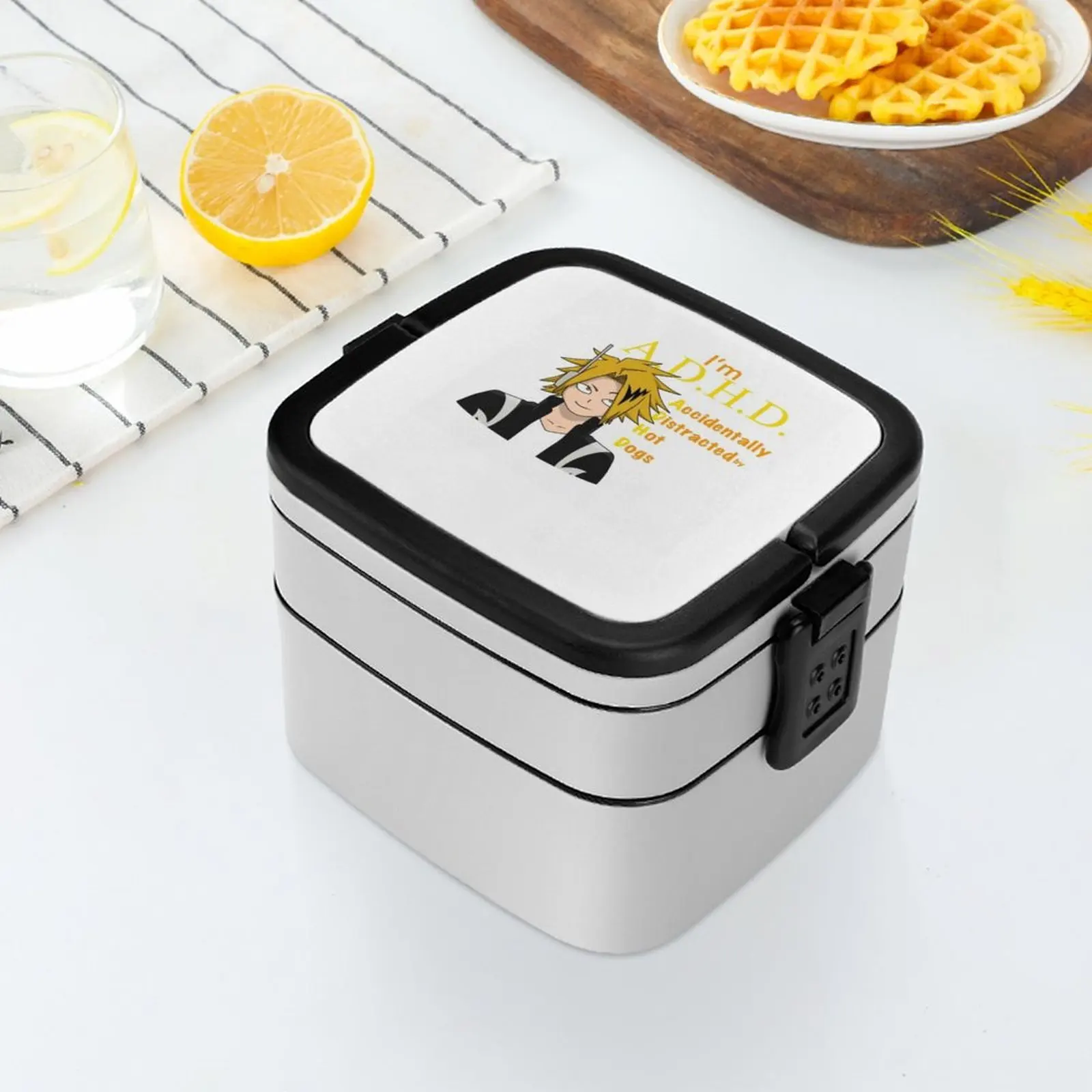 Adhd Denki Kaminari Bento Box Leak-Proof Square Lunch Box With ...