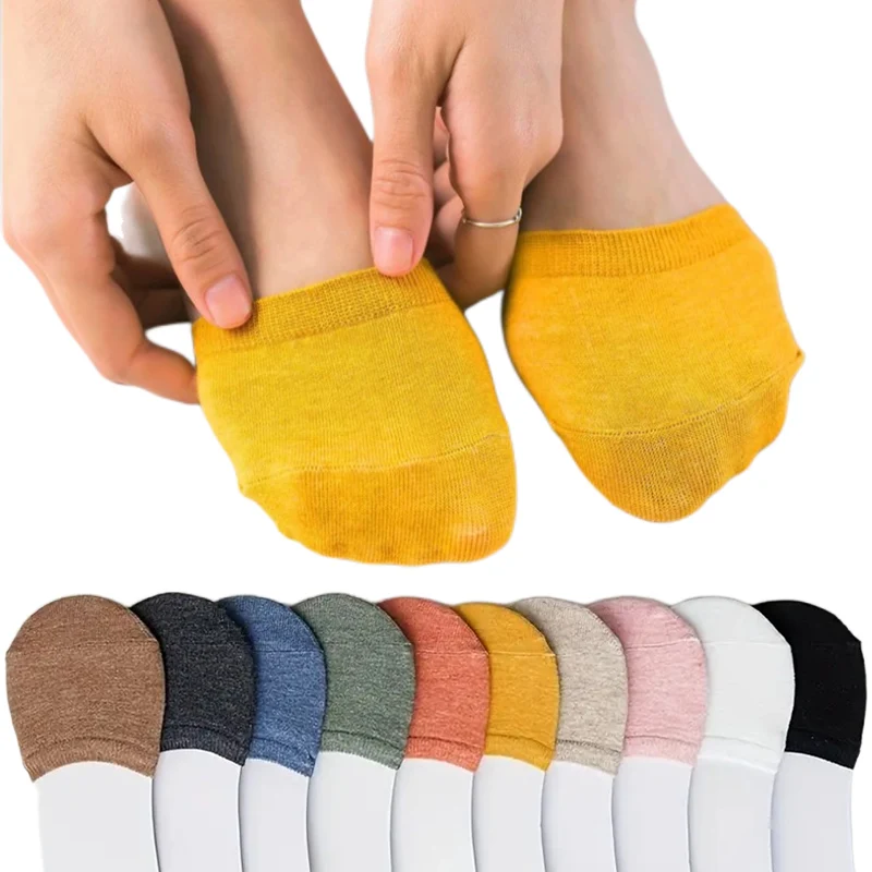 3pairs Forefoot Socks for Woman Female Half Foot Toe Cover Half Socks ...