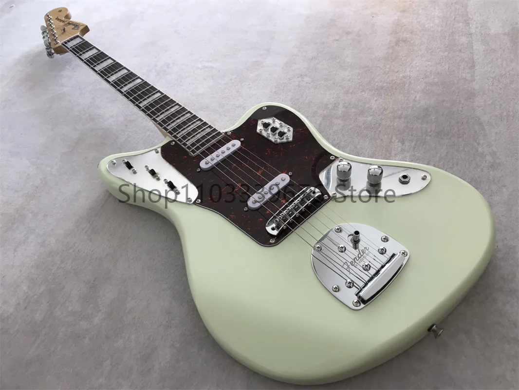 Light-Green-6-Strings-Electric-Guitar-Rosewood-Fretboard-Red-tortoise ...
