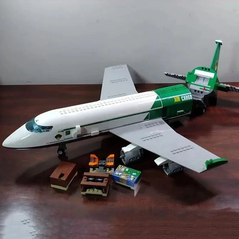 City-Airport-Cargo-Terminal-Building-Blocks-Compatible-60022-Airplane ...