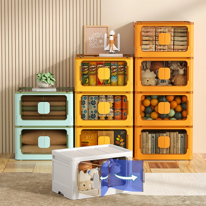 1-PCS-Extra-Large-Clear-Plastic-Storage-Box-with-Lid-Wheels-Collapsible ...