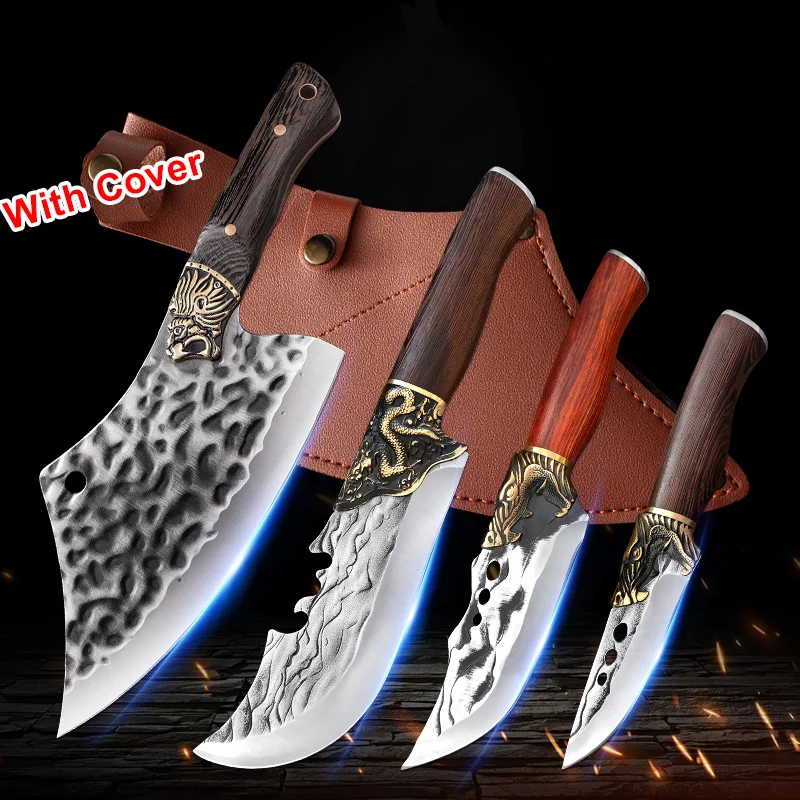 Forged Boning Butcher Knife Dragon Head Kitchen Stainless Steel Meat ...