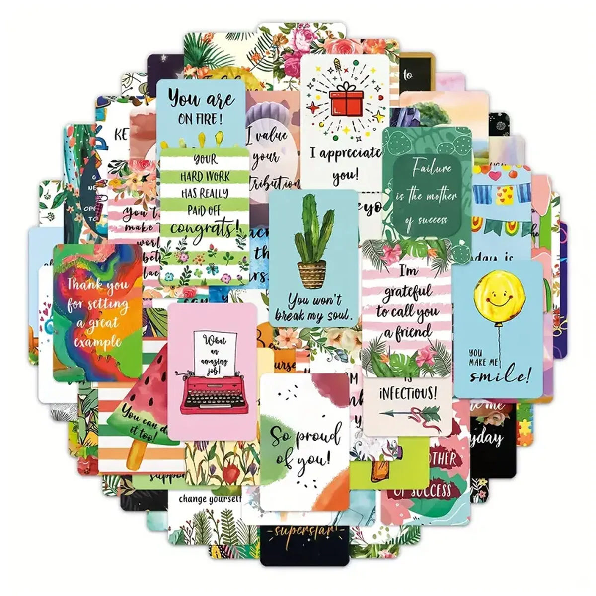 72 Pieces Positive Affirmation Cards Inspirational And Encouragement ...