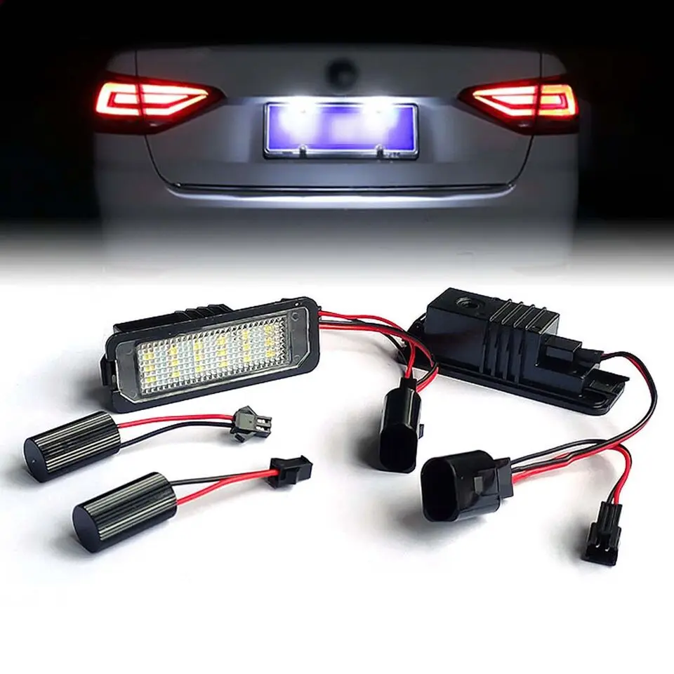 LED Number License Plate Signal Light Lamp Canbus Error Free For VW ...