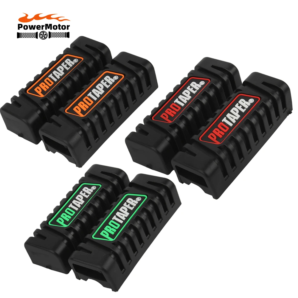Motorcycle-Rubber-Footrest-Pedal-Cover-Protapar-Motorbike-Foot-Peg-Pro ...