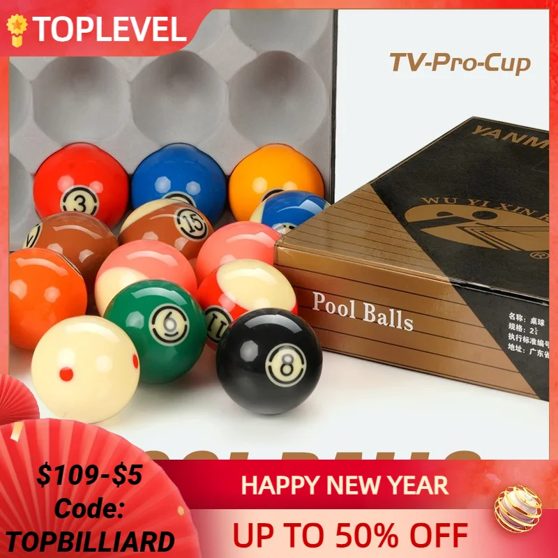 TV-Pro-Cup-Billiards-Table-Balls-Set-2-1-4inch-57-2-52-5mm-Billard ...