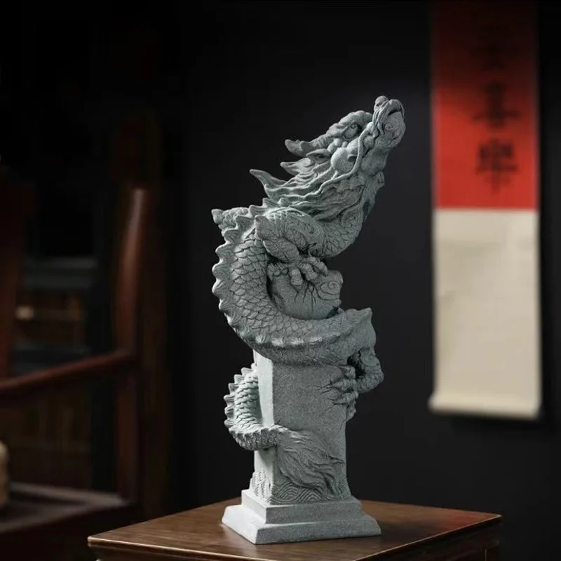 Sandstone-Zodiac-Panlong-Dragon-Statue-Chinese-mascot-Home-Room-Office ...