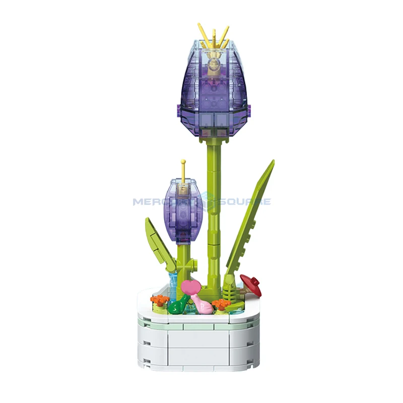 Purple-Tulips-Potted-Plants-MOC-103I-5-Eternal-Flower-Bonsai-Building ...