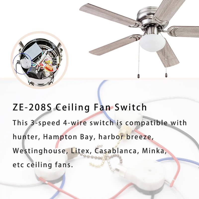Zing Ear 208s Wire Diagram Zing Ear 3 Speed Ceiling Fan Pull Chain