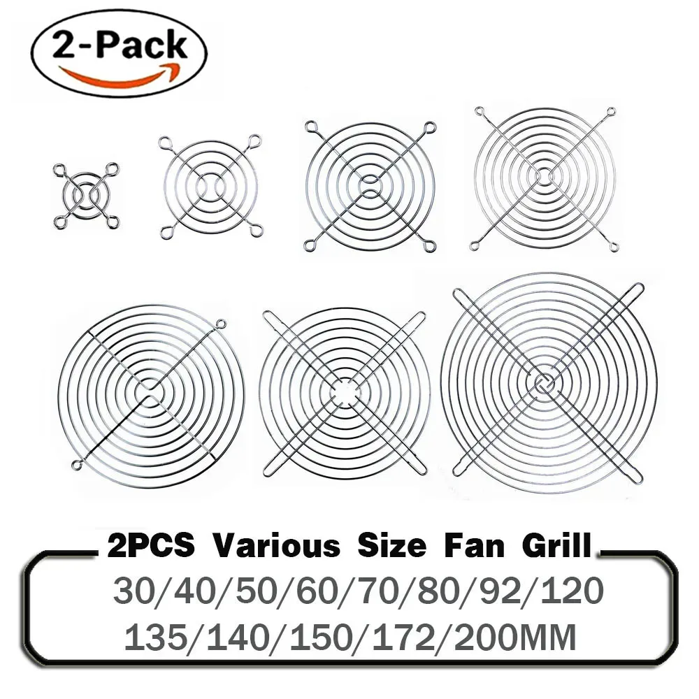2PCS-Cooling-Fan-Guard-Metal-Grill-Computer-Cover-Fan-Grill-30mm-40mm ...
