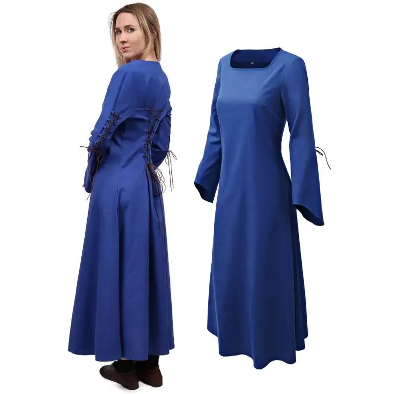 DAZCOS-Medieval-Dress-Women-Long-Sleeve-Maxi-Robe-Vintage-Dress ...