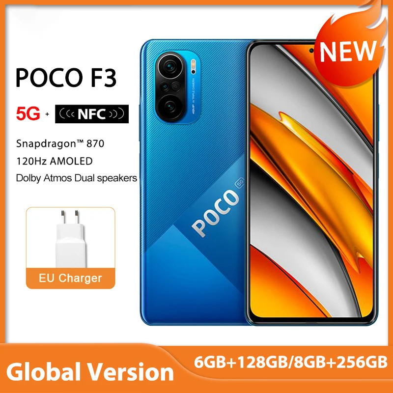 Teléfono Inteligente POCO F3 versión Global, Smartphone con NFC, 5G ...