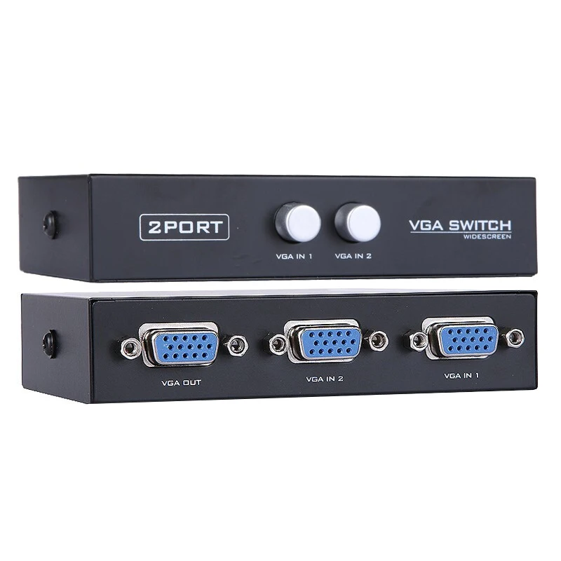 2 in 1 out or 1 in 2 out VGA Splitter Switch Video Converter Adapter ...