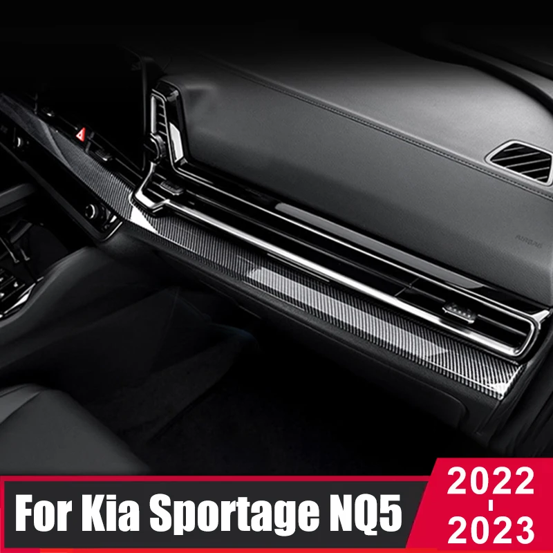 For-Kia-Sportage-NQ5-2022-2023-Car-Center-Console-Dashboard-Frame-Sticker-Strips-Decoration ...