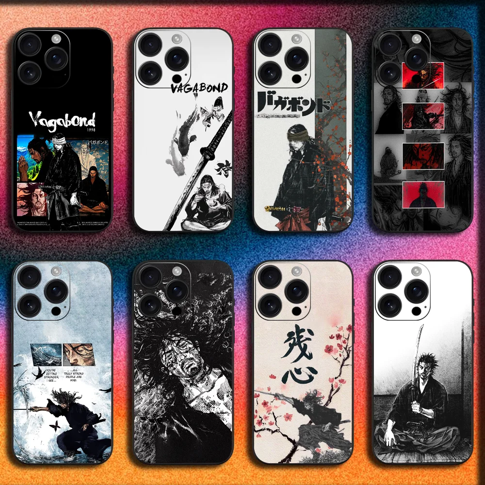 Miyamoto Musashi V-Vagabond Manga Phone Case For iPhone 16,15,14,13,12 ...